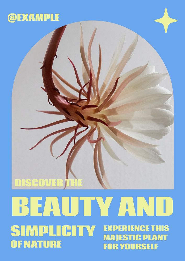 Flower nature inspiration poster template, | Premium Editable Template ...