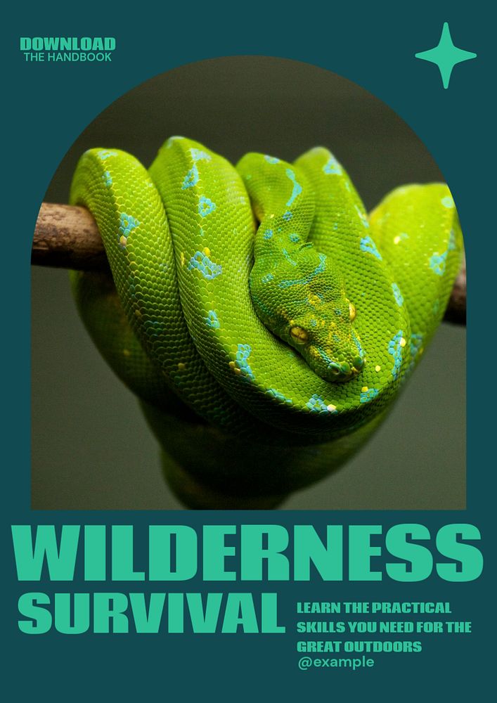 Wilderness survival poster template, customizable | Premium Editable ...