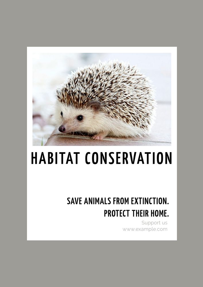 Habitat conservation poster template, customizable | Premium Editable ...