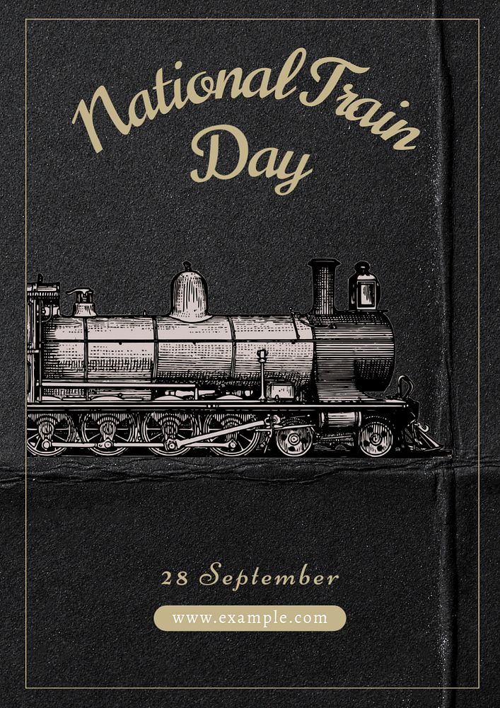 National train day poster template, | Premium Editable Template - rawpixel