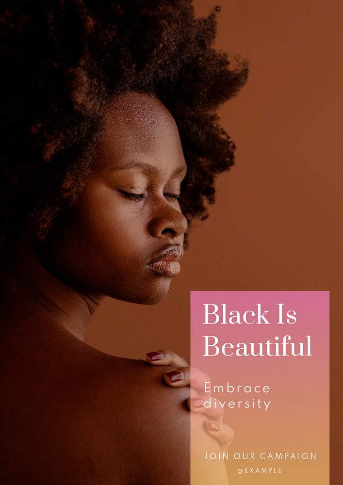 Black is beautiful poster template | Premium Editable Template - rawpixel