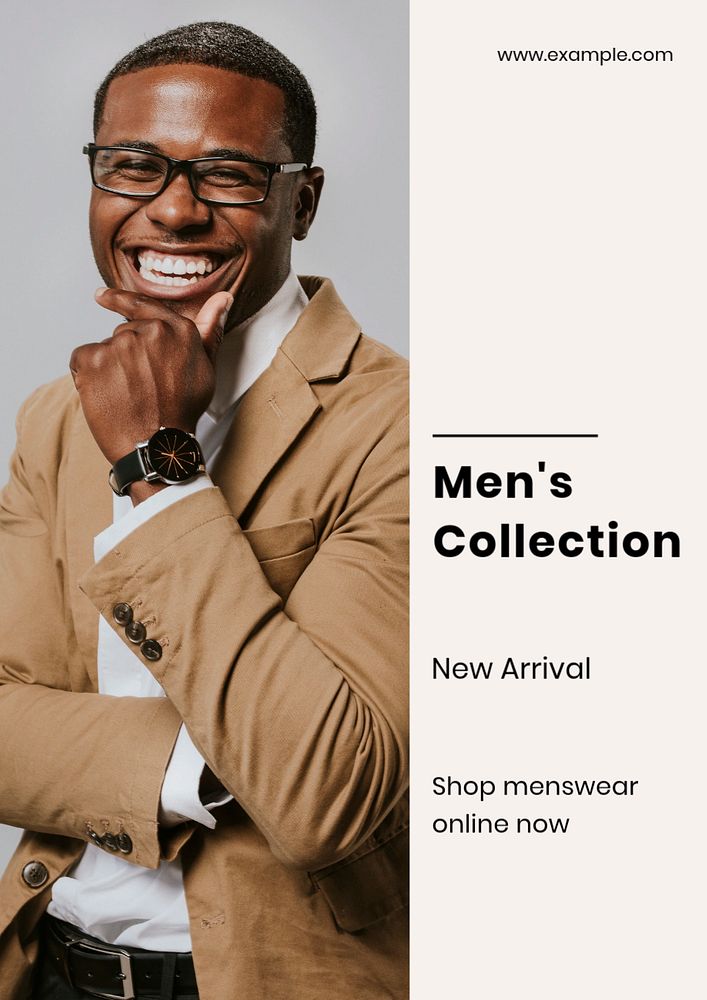 Men's collection poster template, editable | Premium Editable Template ...