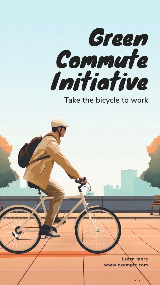 Green commute initiative Facebook story | Premium Editable Template ...