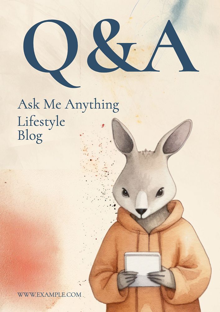 Questions & answers poster template | Premium Editable Template - rawpixel