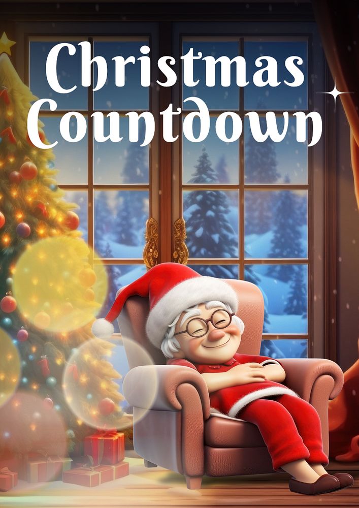 Christmas countdown poster template | Premium Editable Template - rawpixel