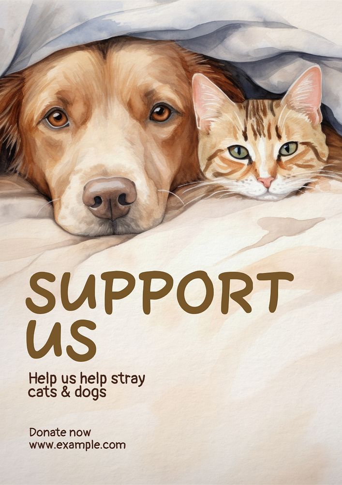 Support us poster template | Premium Editable Template - rawpixel