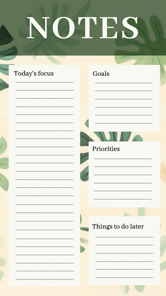 Notes Facebook story template | Premium Editable Template - rawpixel
