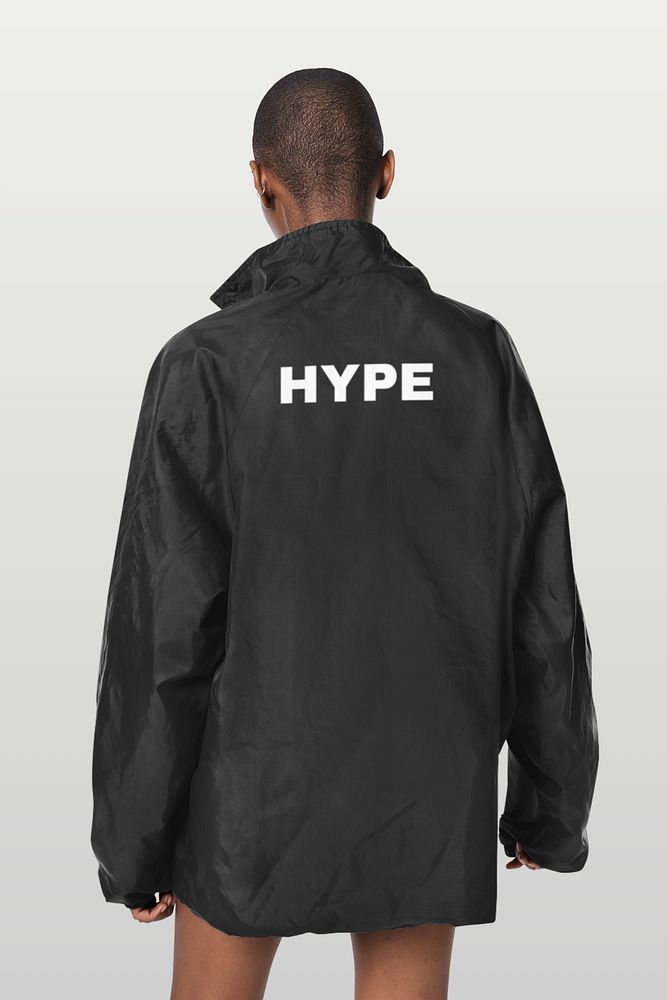 Oversized jacket, black editable design | Premium Mockup Generator ...