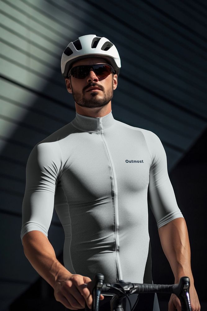 Editable cycling kit mockup sportswear | Premium Mockup Generator ...