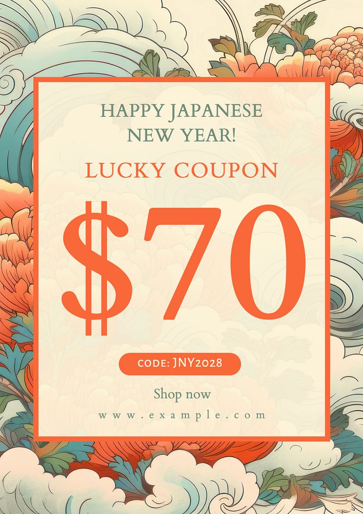 Lucky coupon poster template | Premium Editable Template - rawpixel