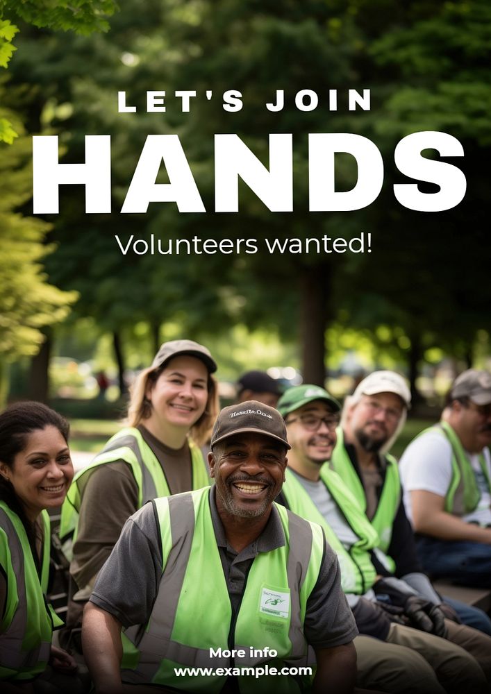 Volunteers poster template | Free Editable Template - rawpixel
