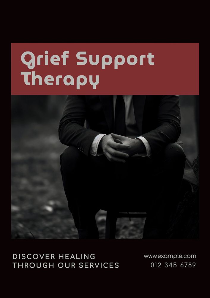 Grief support poster template | Premium Editable Template - rawpixel