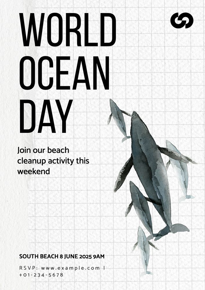 World ocean day poster template | Premium Editable Template - rawpixel