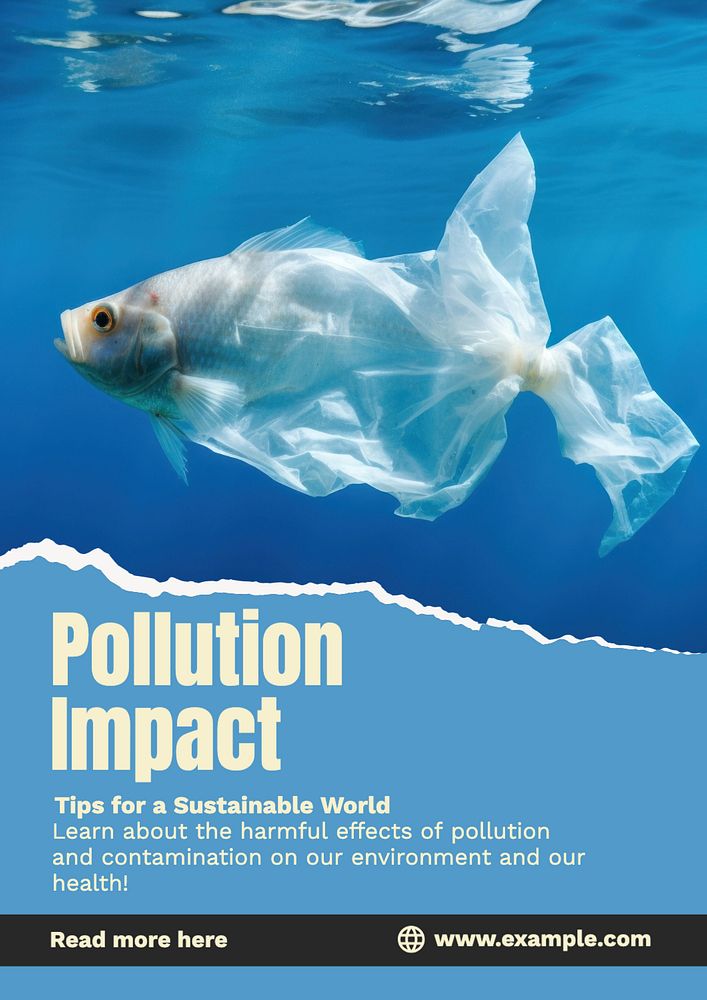 Pollution impact poster template | Free Editable Template - rawpixel