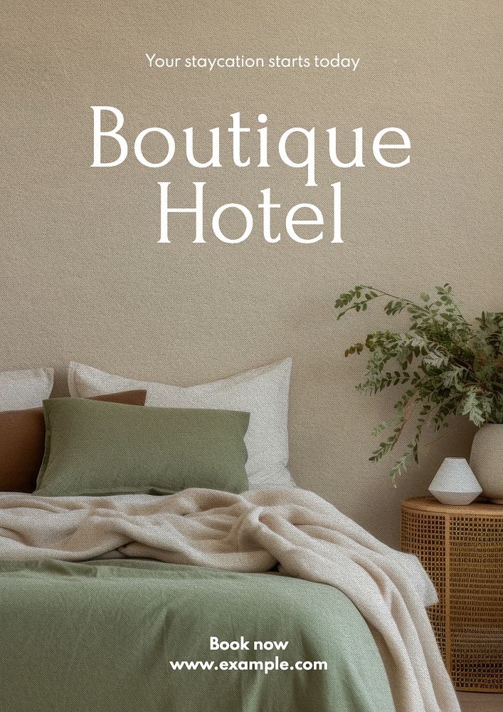 Boutique hotel poster template | Premium Editable Template - rawpixel