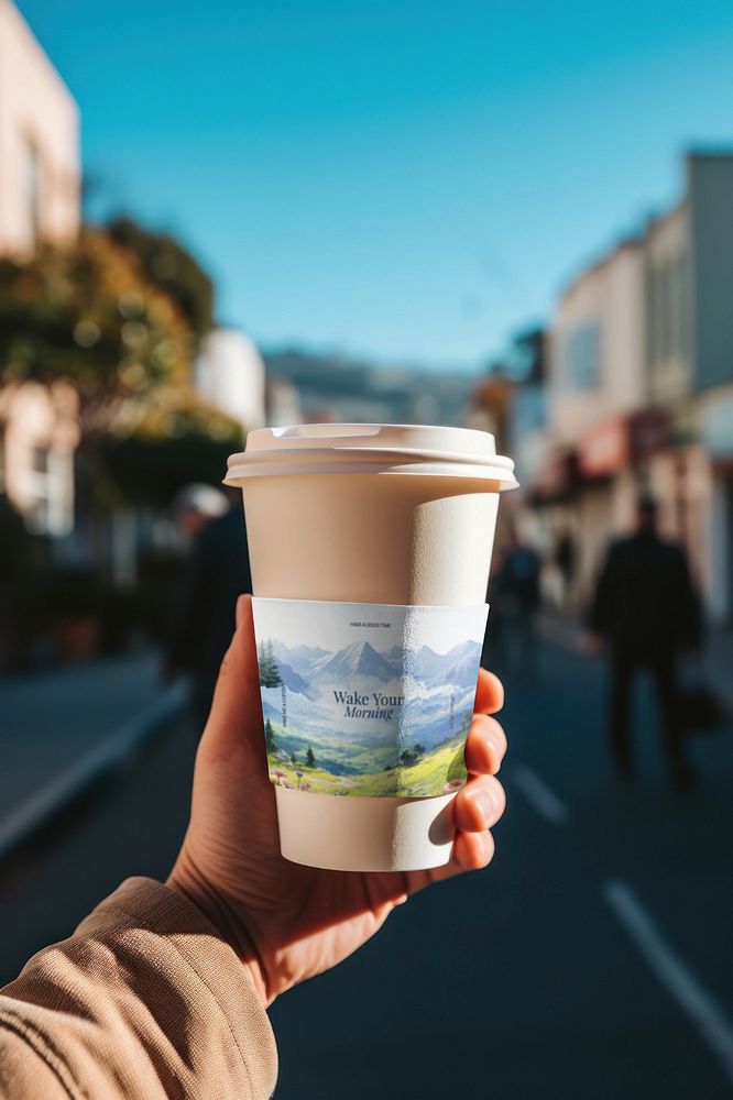 Coffee cup sleeve mockup, editable | Premium Mockup Generator - rawpixel