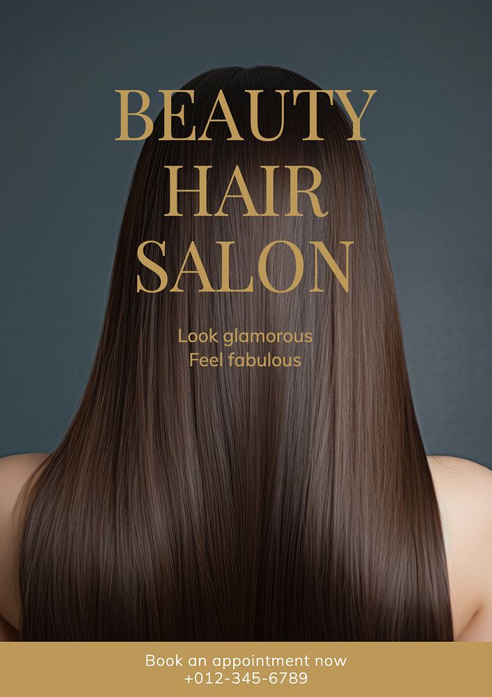 Hair salon poster template | Premium Editable Template - rawpixel