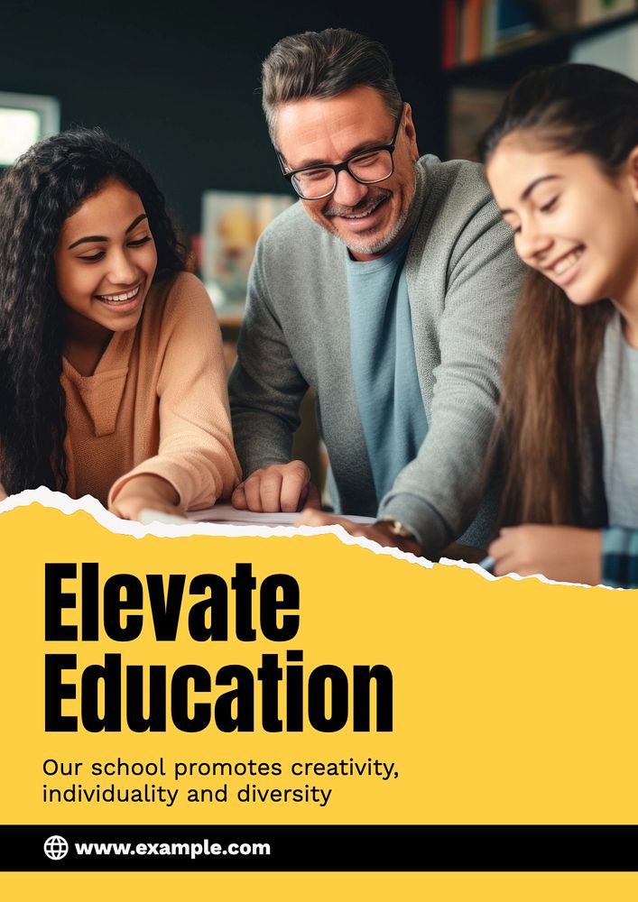 Elevate education poster template | Premium Editable Template - rawpixel