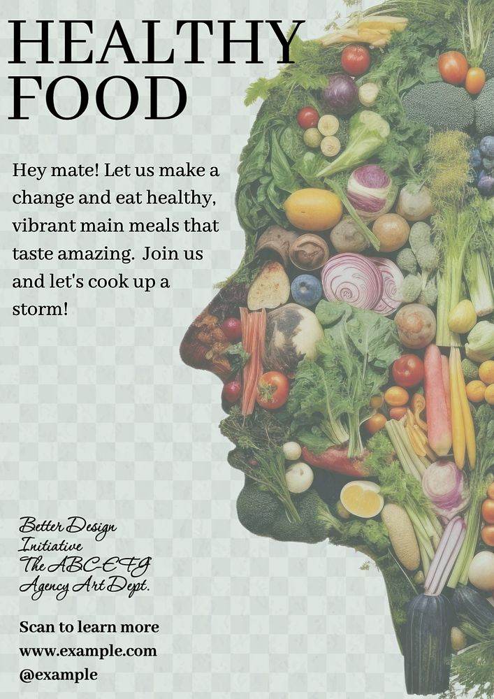 Healthy food poster template | Premium Editable Template - rawpixel