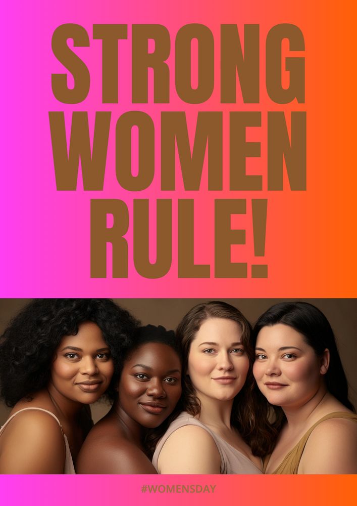 Strong women rules poster template | Free Editable Template - rawpixel