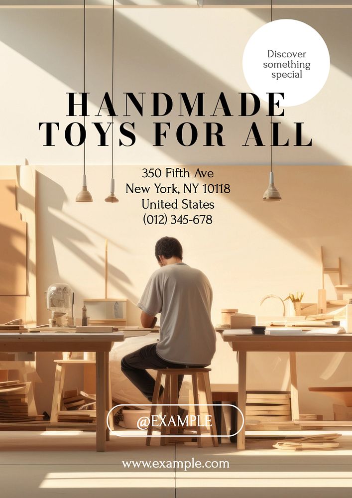 Handmade toys poster template | Premium Editable Template - rawpixel