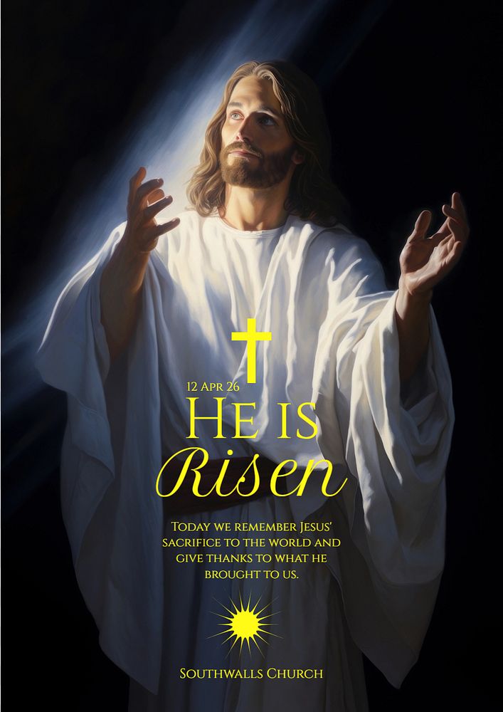 Jesus is risen poster template | Premium Editable Template - rawpixel