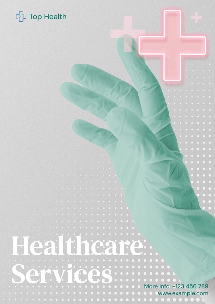 Healthcare services poster template | Premium Editable Template - rawpixel