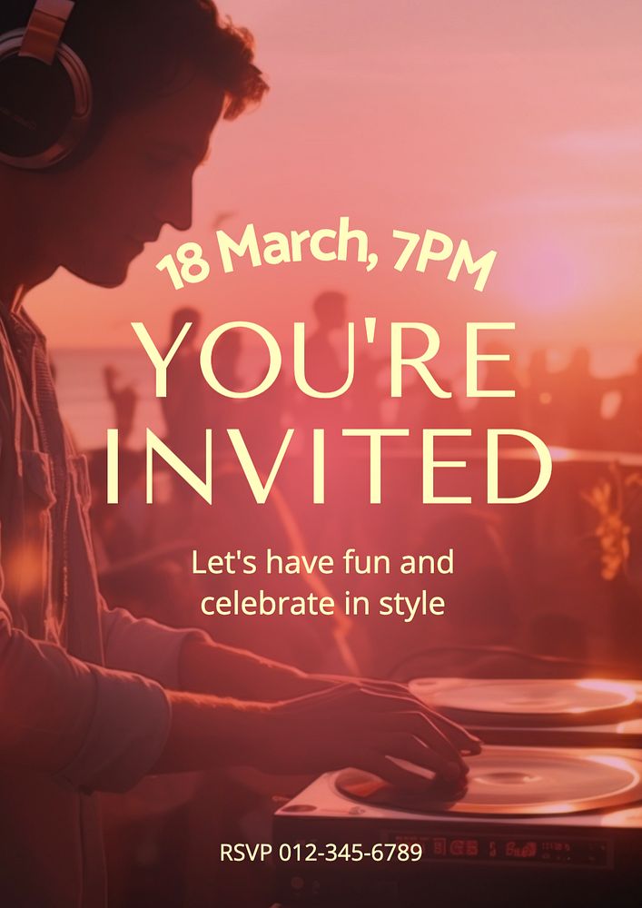 You're invited poster template | Premium Editable Template - rawpixel