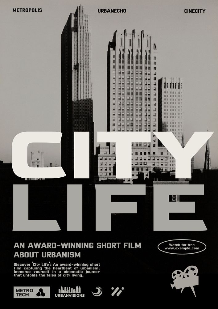 City life film poster template | Premium Editable Template - rawpixel