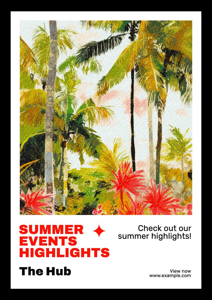 Summer events highlights poster template | Premium Editable Template ...
