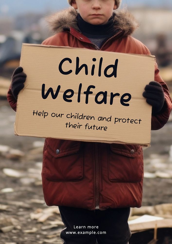 Child welfare poster template | Free Editable Template - rawpixel