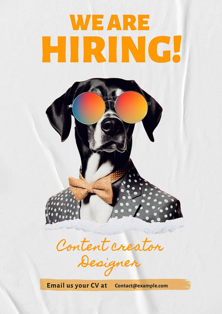 We're hiring poster template | Premium Editable Template - rawpixel