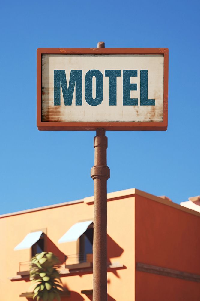 Motel sign mockup, editable design | Premium Mockup Generator - rawpixel