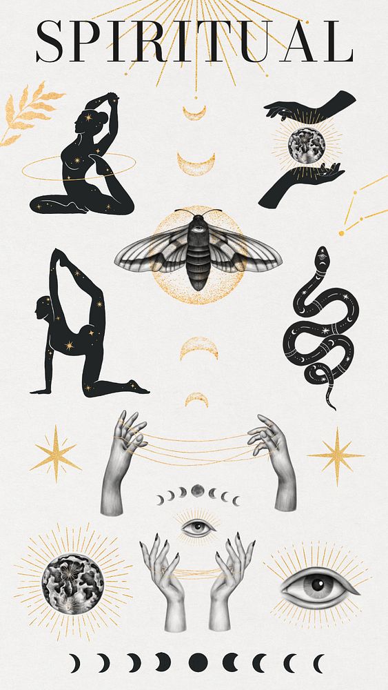 Aesthetic spiritual element, editable design | Premium Editable Design ...