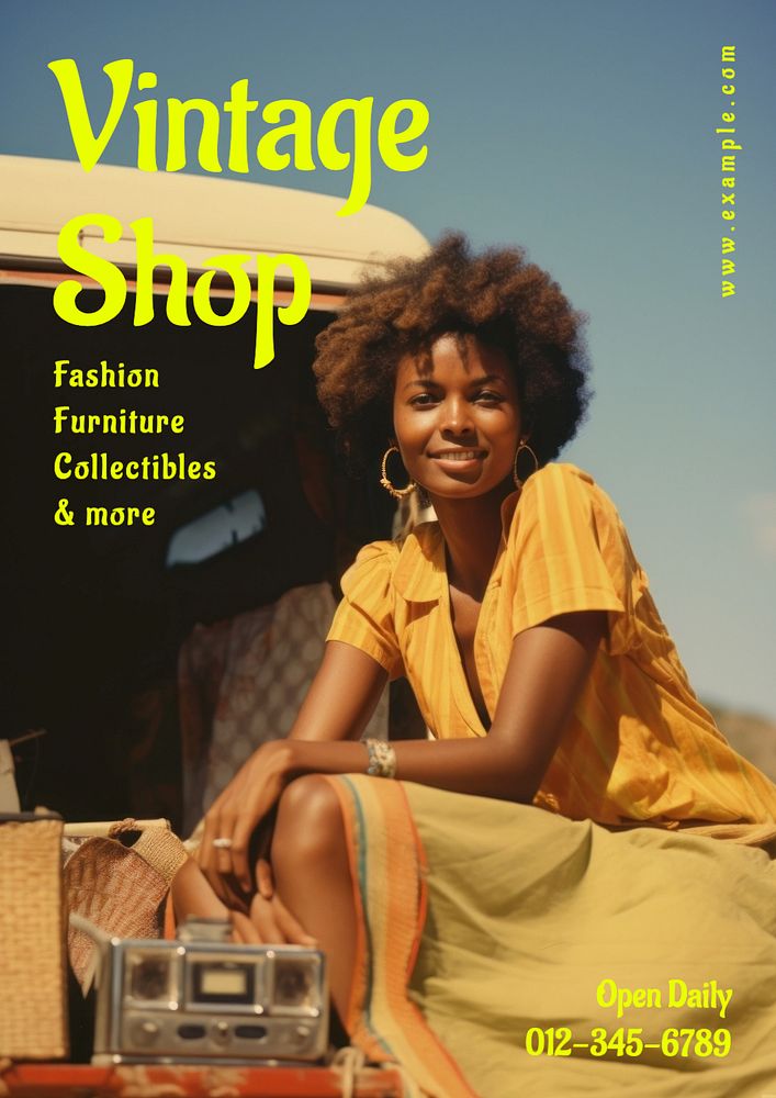 Vintage shop poster template | Premium Editable Template - rawpixel
