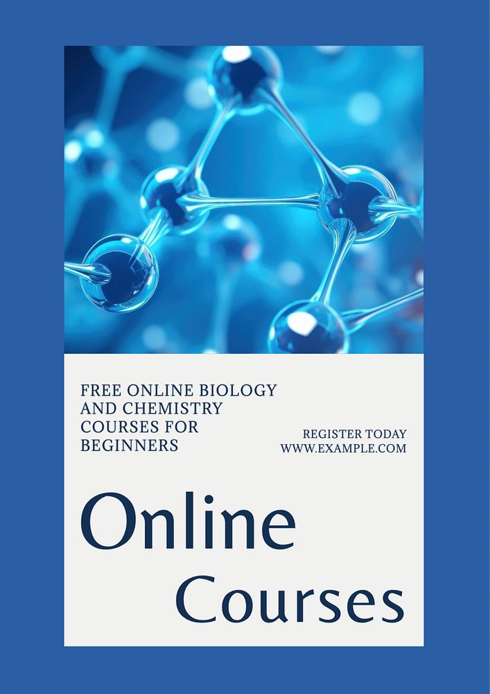 Science online courses poster template | Premium Editable Template ...