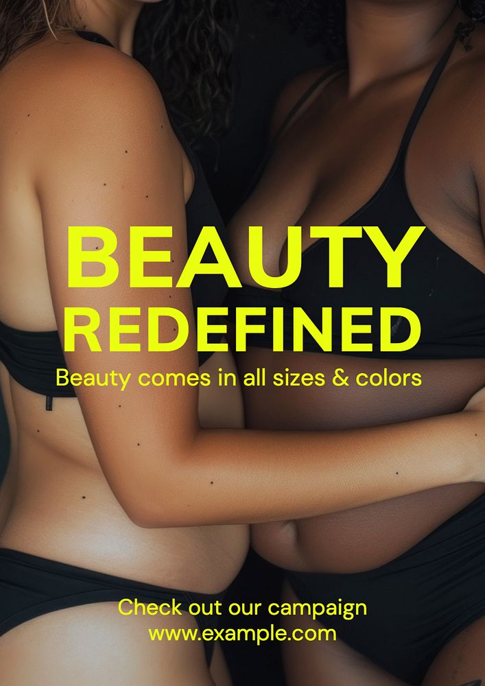 Redefined beauty poster template | Premium Editable Template - rawpixel