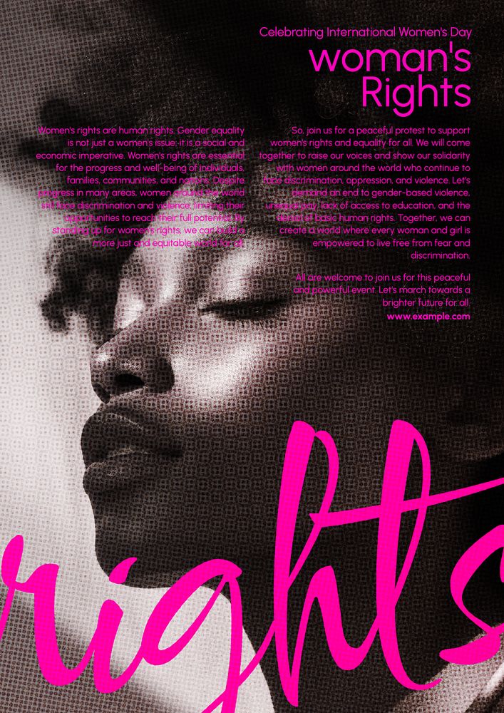 Women’s rights poster template | Free Editable Template - rawpixel