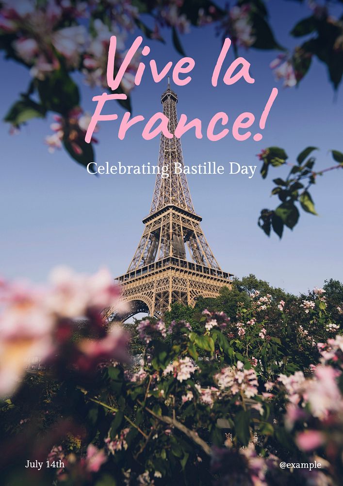 France, Bastille day poster template | Premium Editable Template - rawpixel