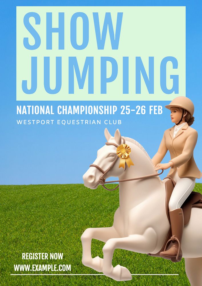 Show jumping poster template | Premium Editable Template - rawpixel