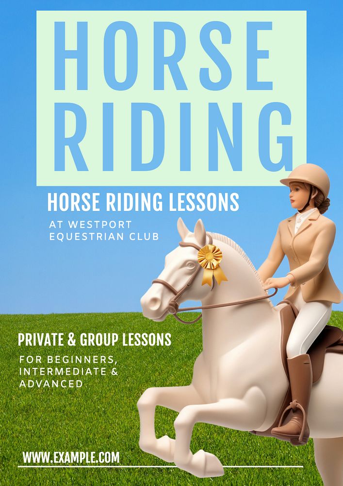 Horse riding poster template | Premium Editable Template - rawpixel
