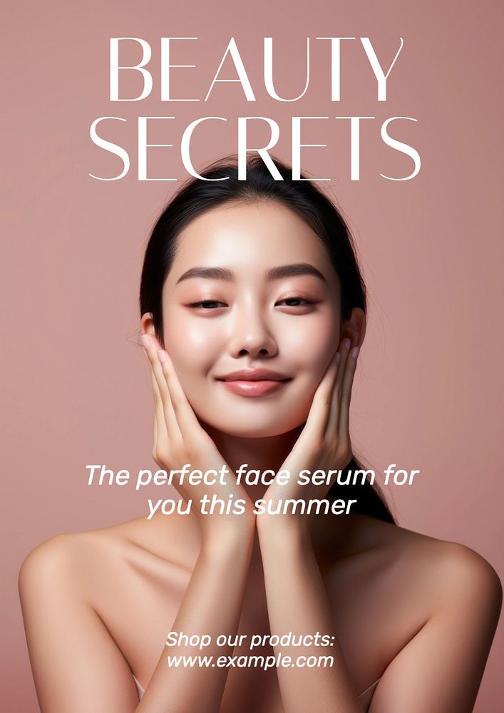 Beauty secrets poster template | Premium Editable Template - rawpixel