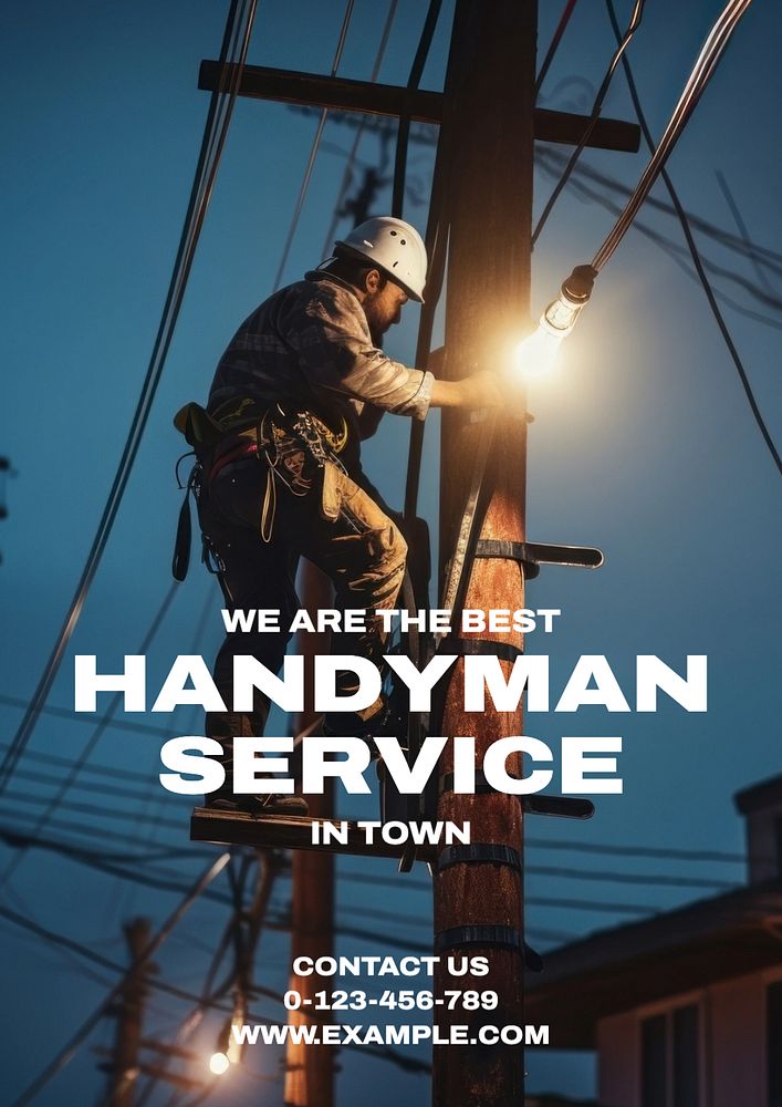 Handyman service poster template | Premium Editable Template - rawpixel