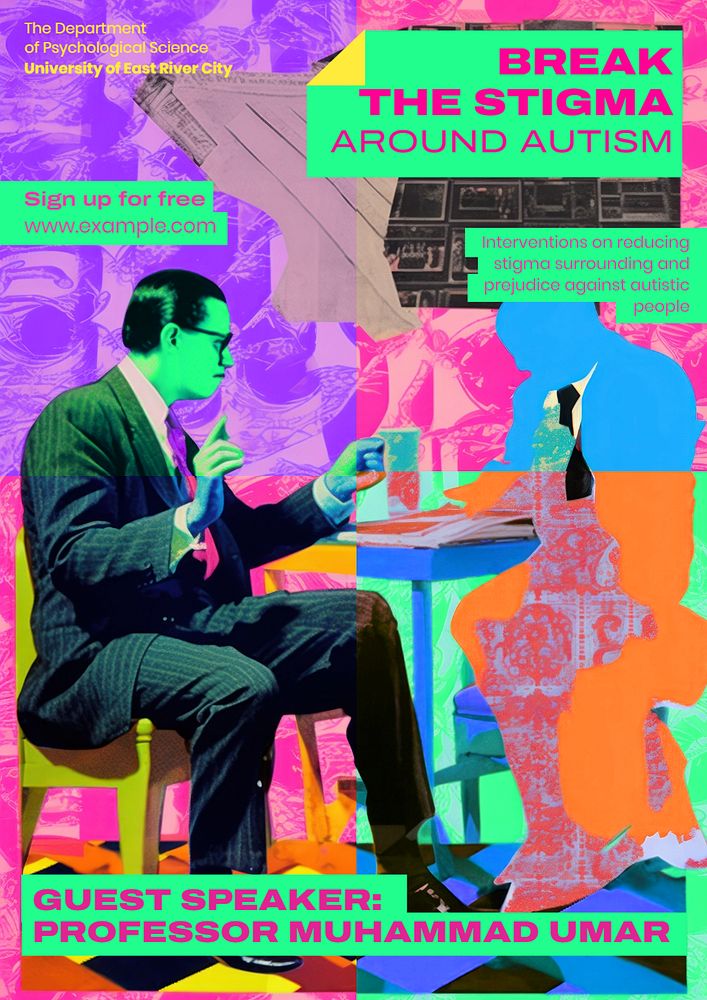 Autism stigma poster template | Free Editable Template - rawpixel