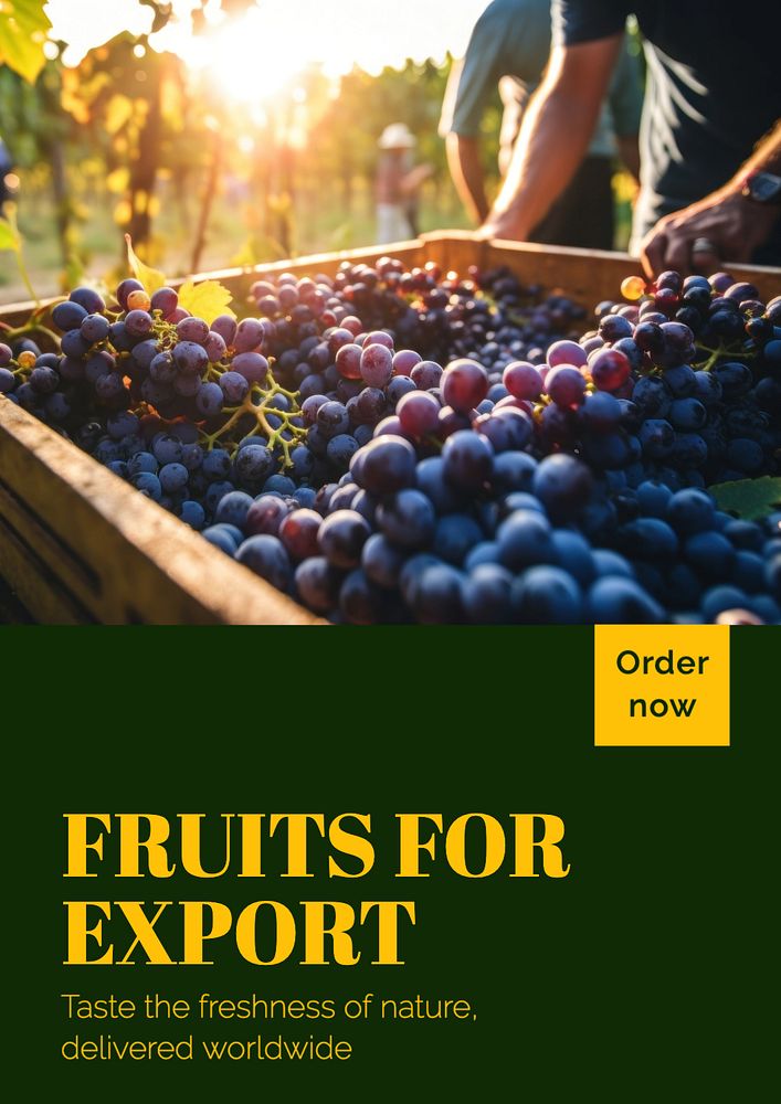 Fruit export poster template | Premium Editable Template - rawpixel