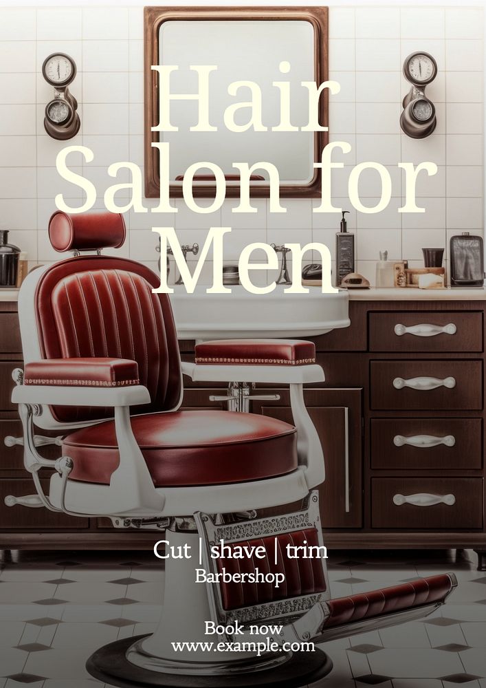 Men salon poster template | Premium Editable Template - rawpixel