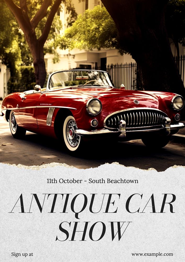 Antique car show poster template | Premium Editable Template - rawpixel