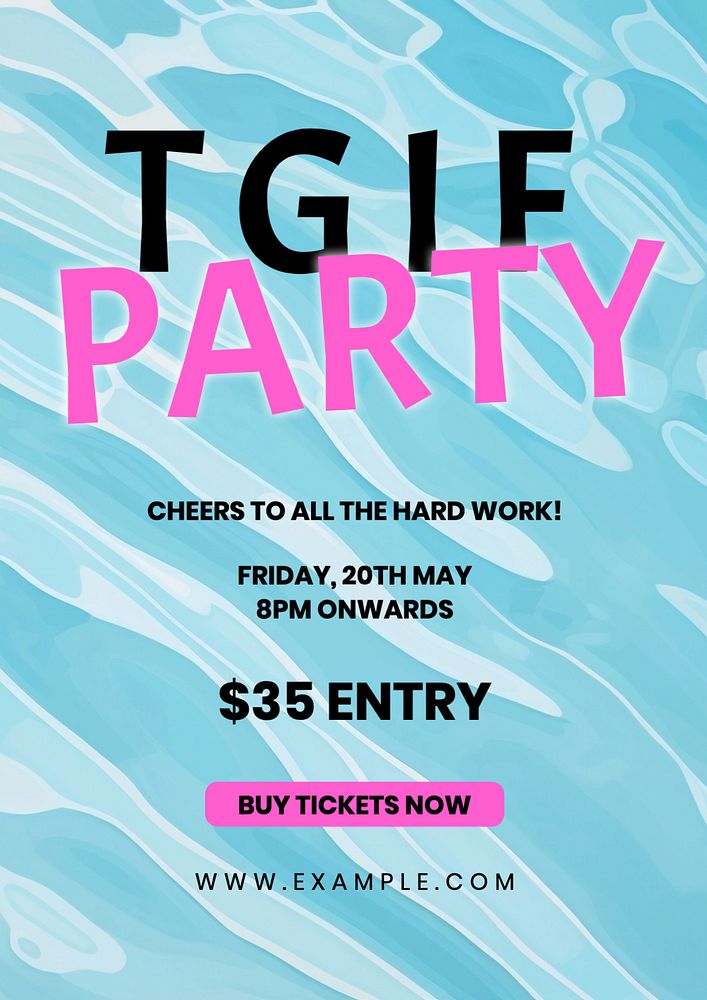 TGIF party poster template | Premium Editable Template - rawpixel
