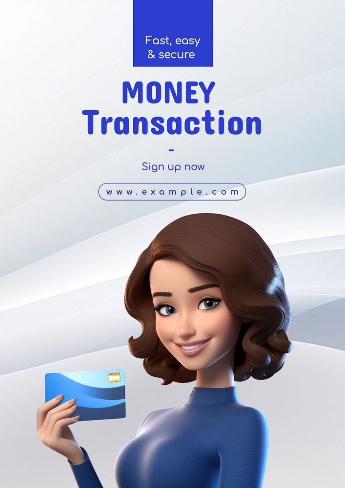 Money transfer poster template | Premium Editable Template - rawpixel