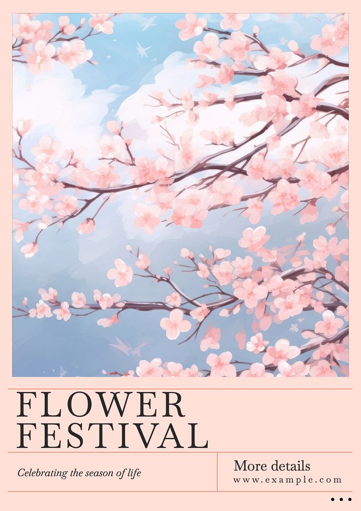 Flower festival poster template | Premium Editable Template - rawpixel